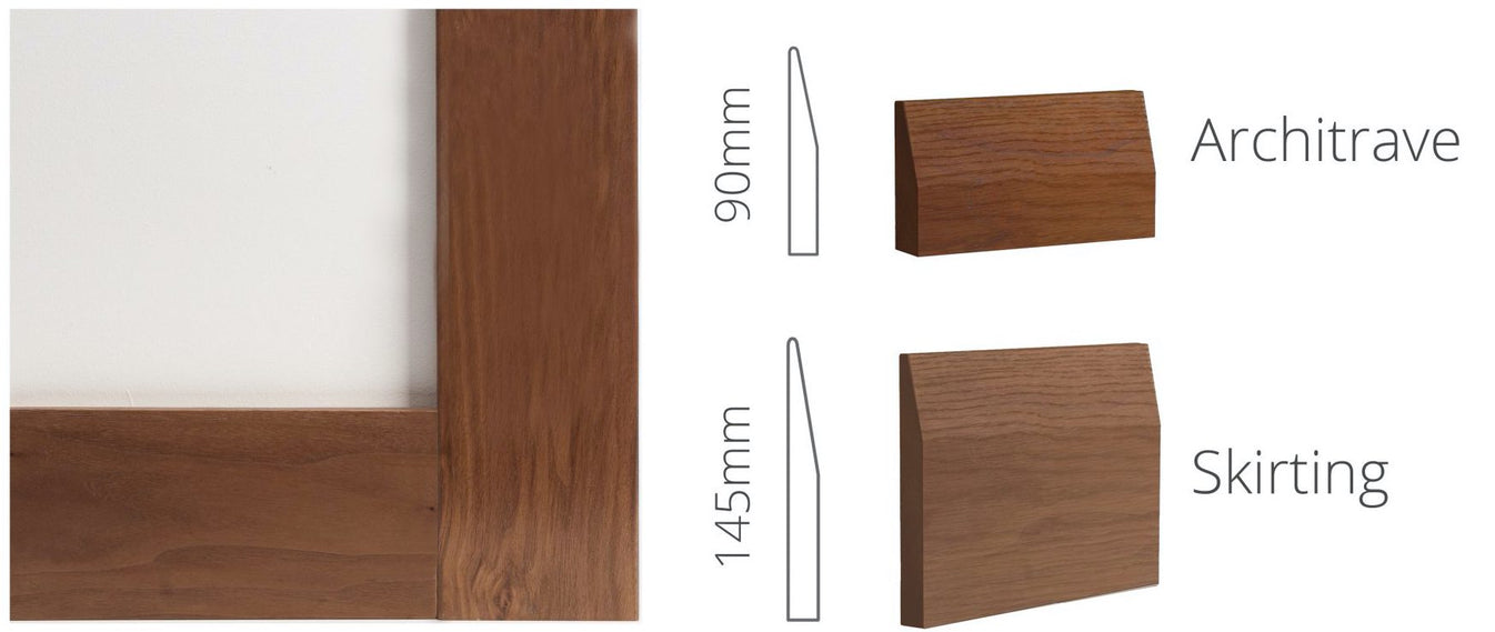 Half Splayed Skirting and Architrave Walnut – AX National - Doors Online